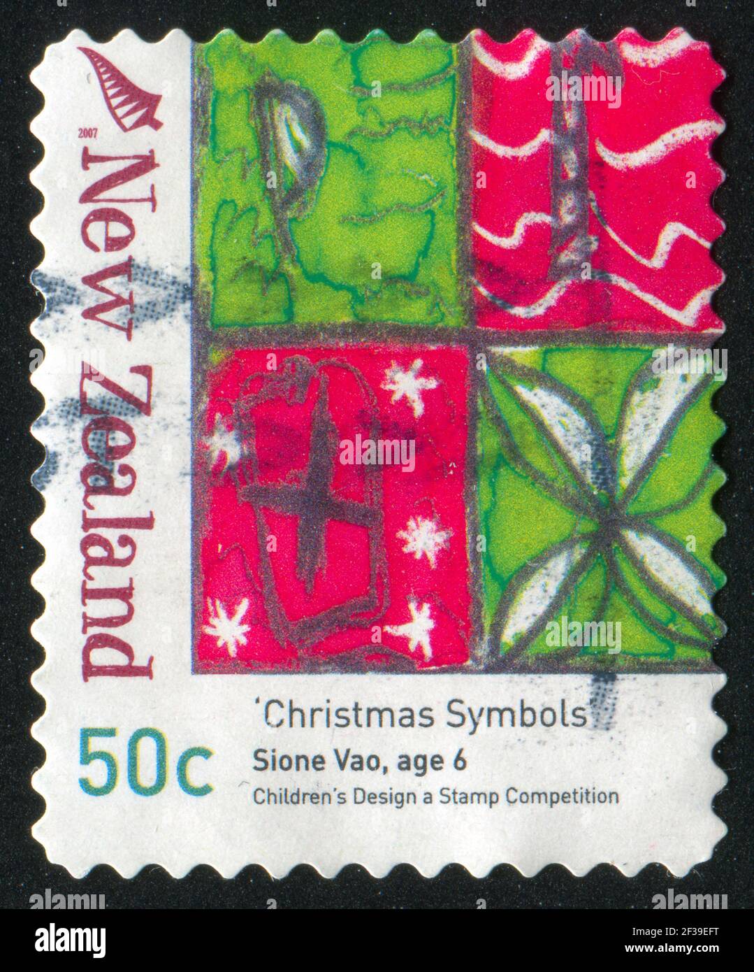 NEW ZEALAND - CIRCA 2007: stamp printed by New Zealand, shows Drawing ...