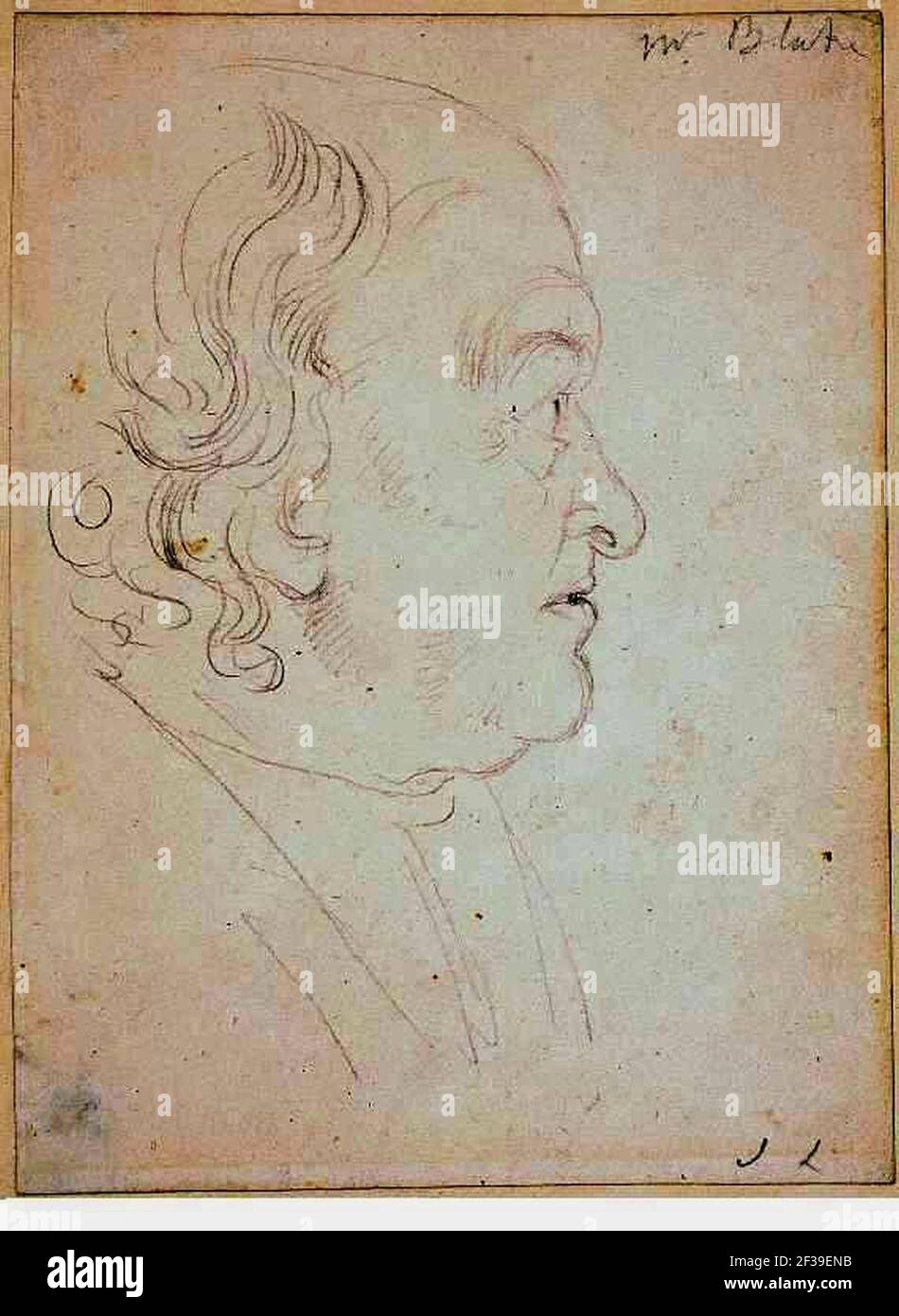 Profile of Mr Blake by John Linnell Stock Photo - Alamy