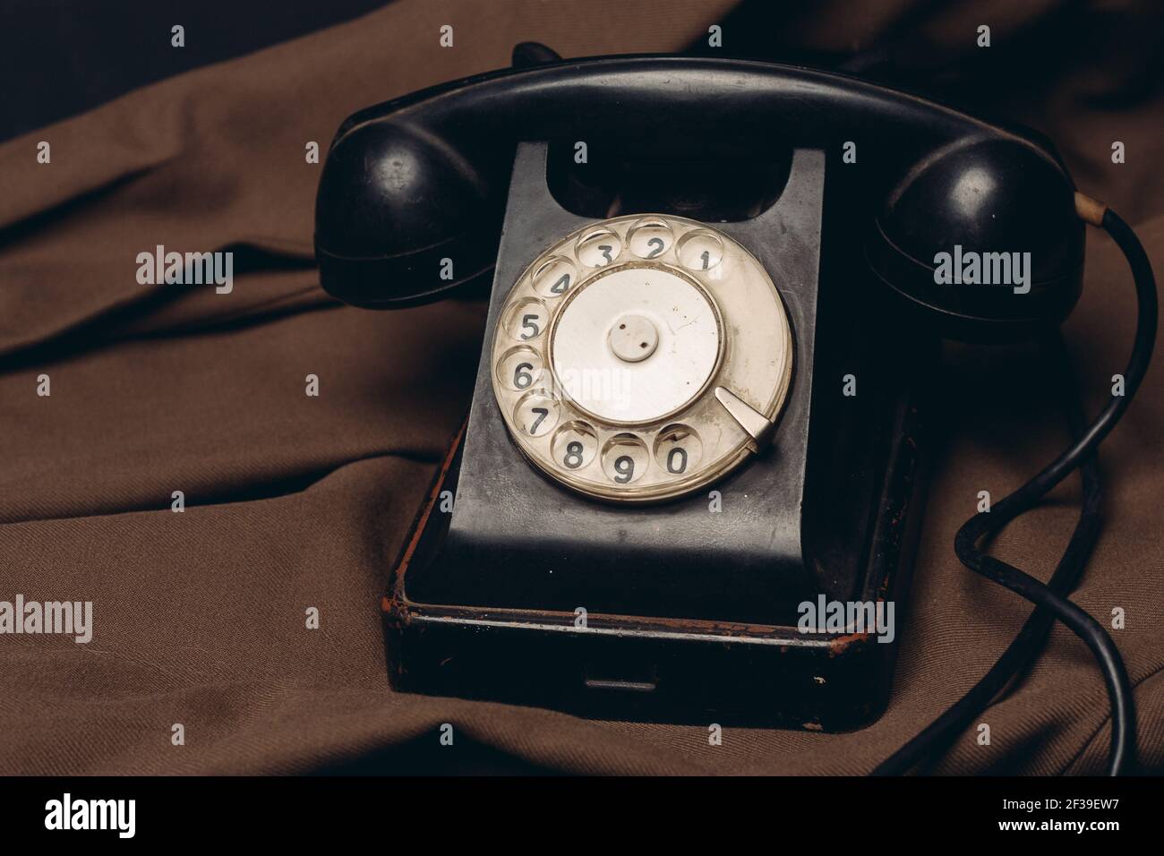 retro telephone vintage technology old style communication Stock Photo ...