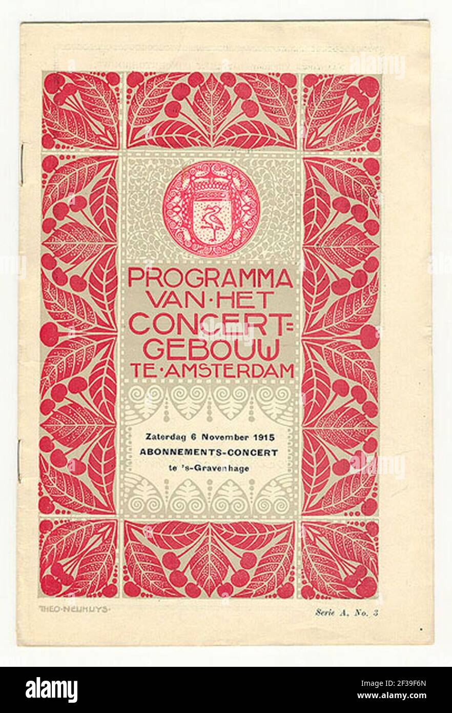 Programmaboekje van het Concertgebouw te Amsterdam Stock Photo - Alamy