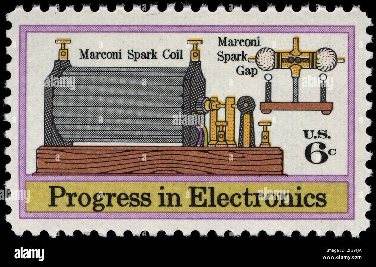Progress in Electronics 6c 1973 issue U.S. stamp Stock Photo - Alamy