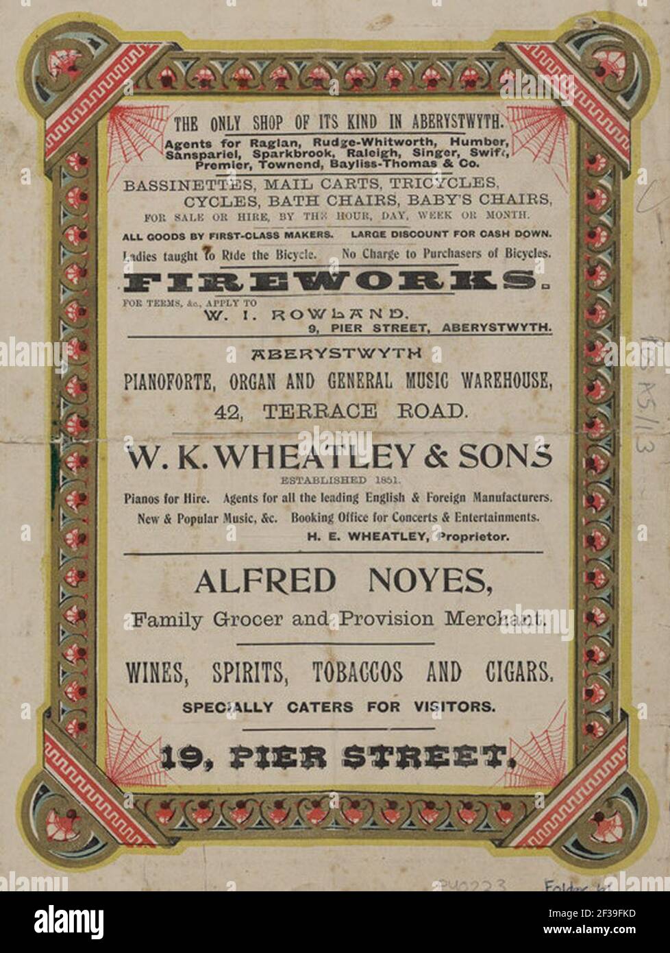 Programme of Arrangements Prince and Princess of Wales p.4 1896 Stock ...