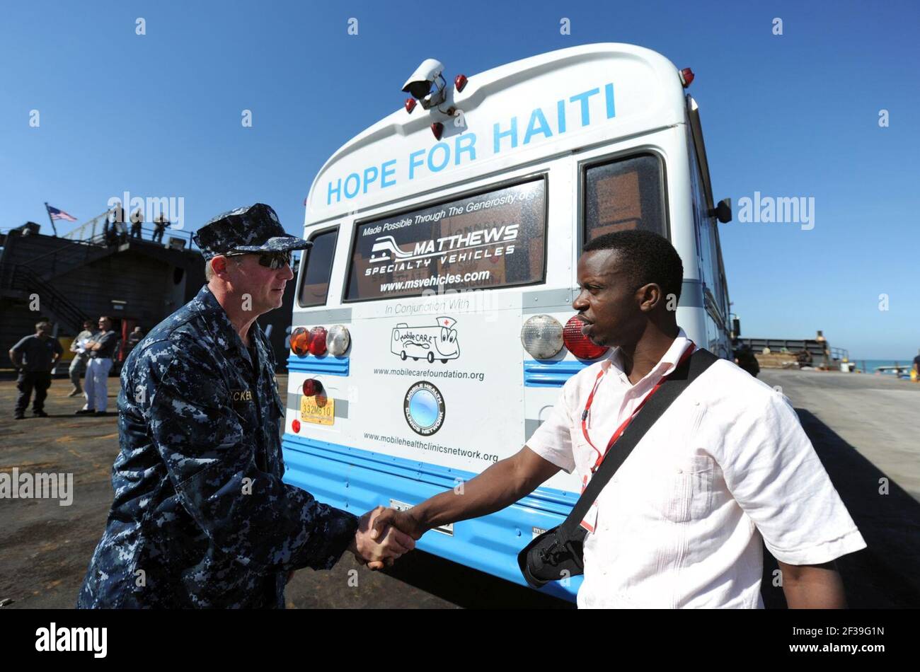 Project Handclasp bus 2 Stock Photo - Alamy