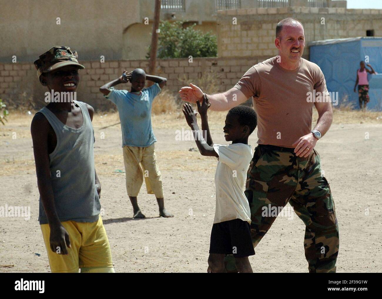 Project Handclasp in Senegal . U.S military Stock Photo - Alamy