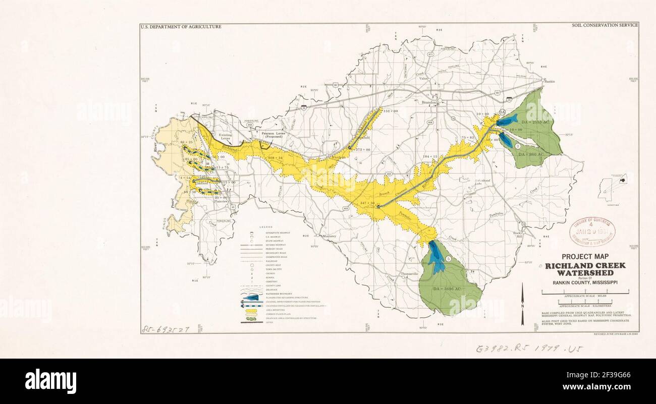 Map of richland mississippi hi-res stock photography and images - Alamy