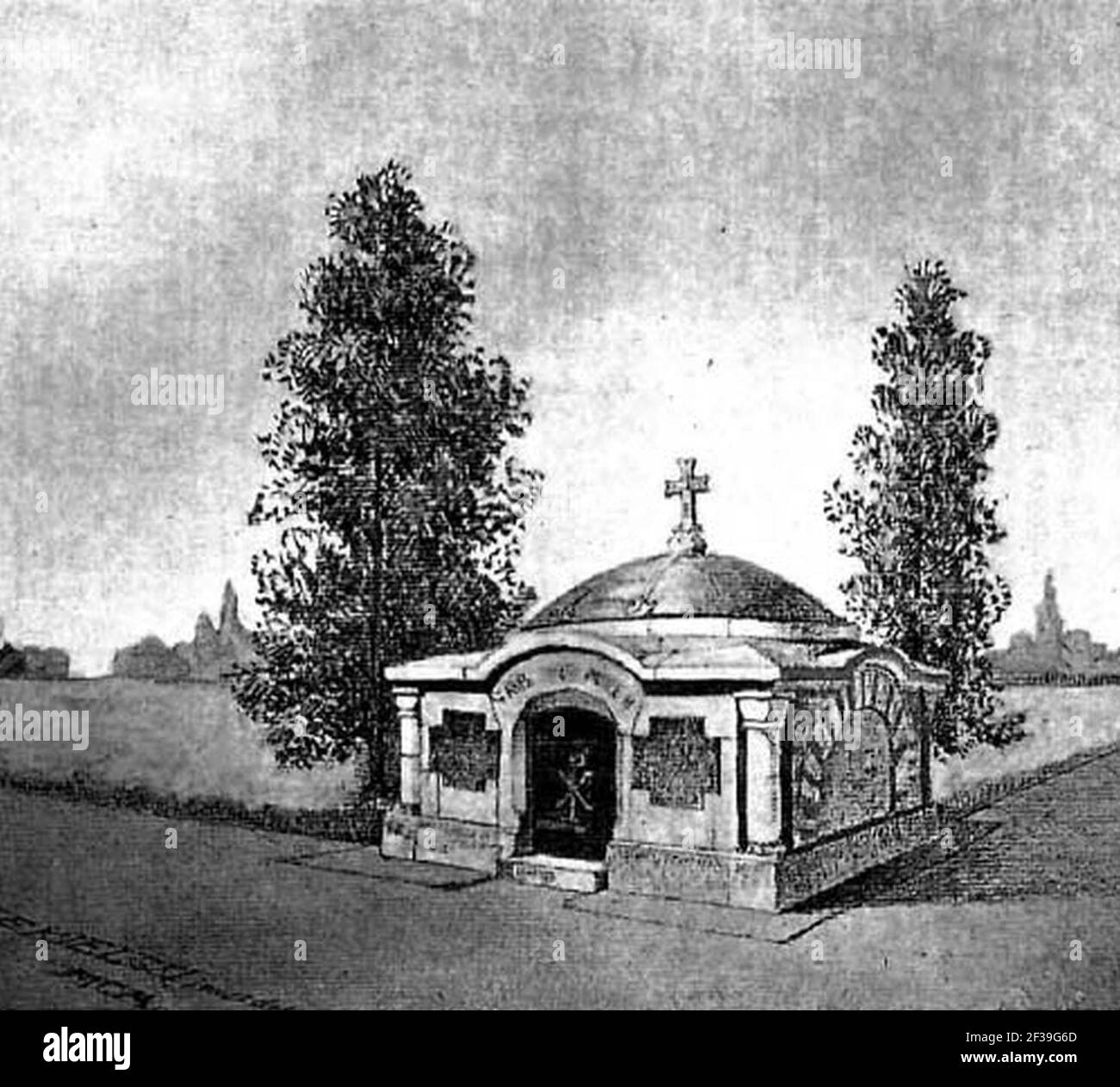 Project of tomb. Arch. W. Ekielski Stock Photo - Alamy