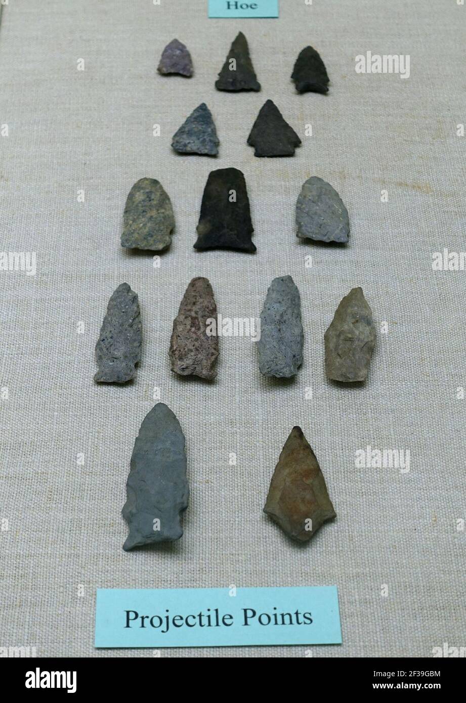 Projectile points - Plymouth Area Artifacts Stock Photo - Alamy