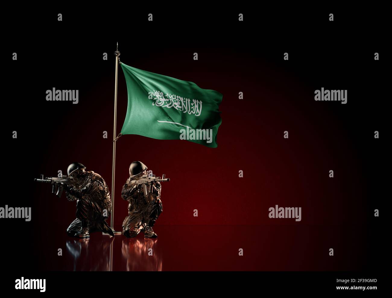 Flag of saudi arabia waving hi-res stock photography and images - Alamy