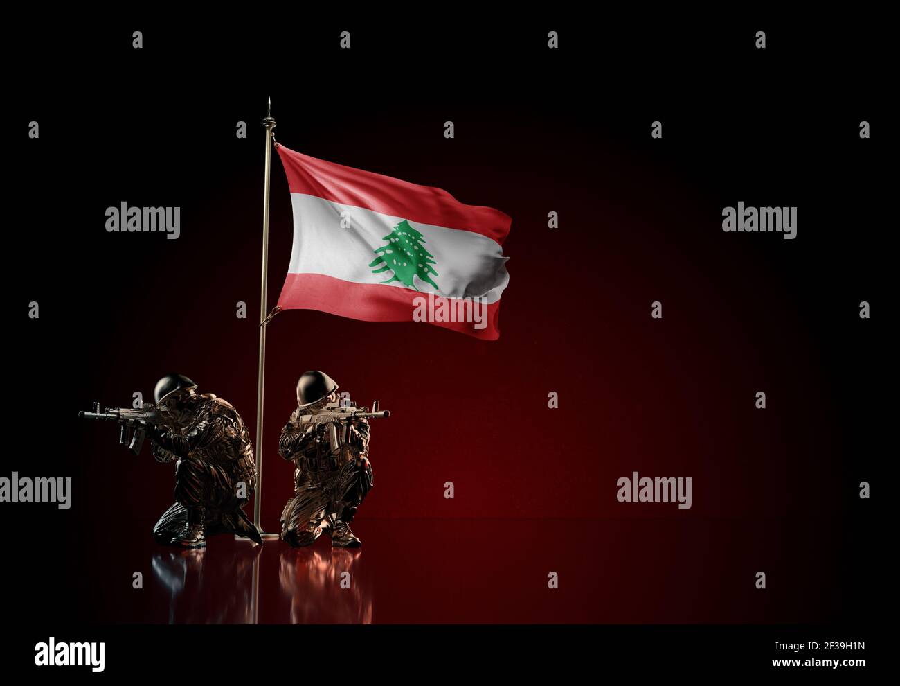 Lebanese Army Flag Wallpaper