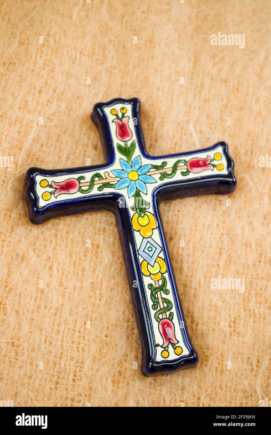 Enameled Cross, France Stock Photo - Alamy