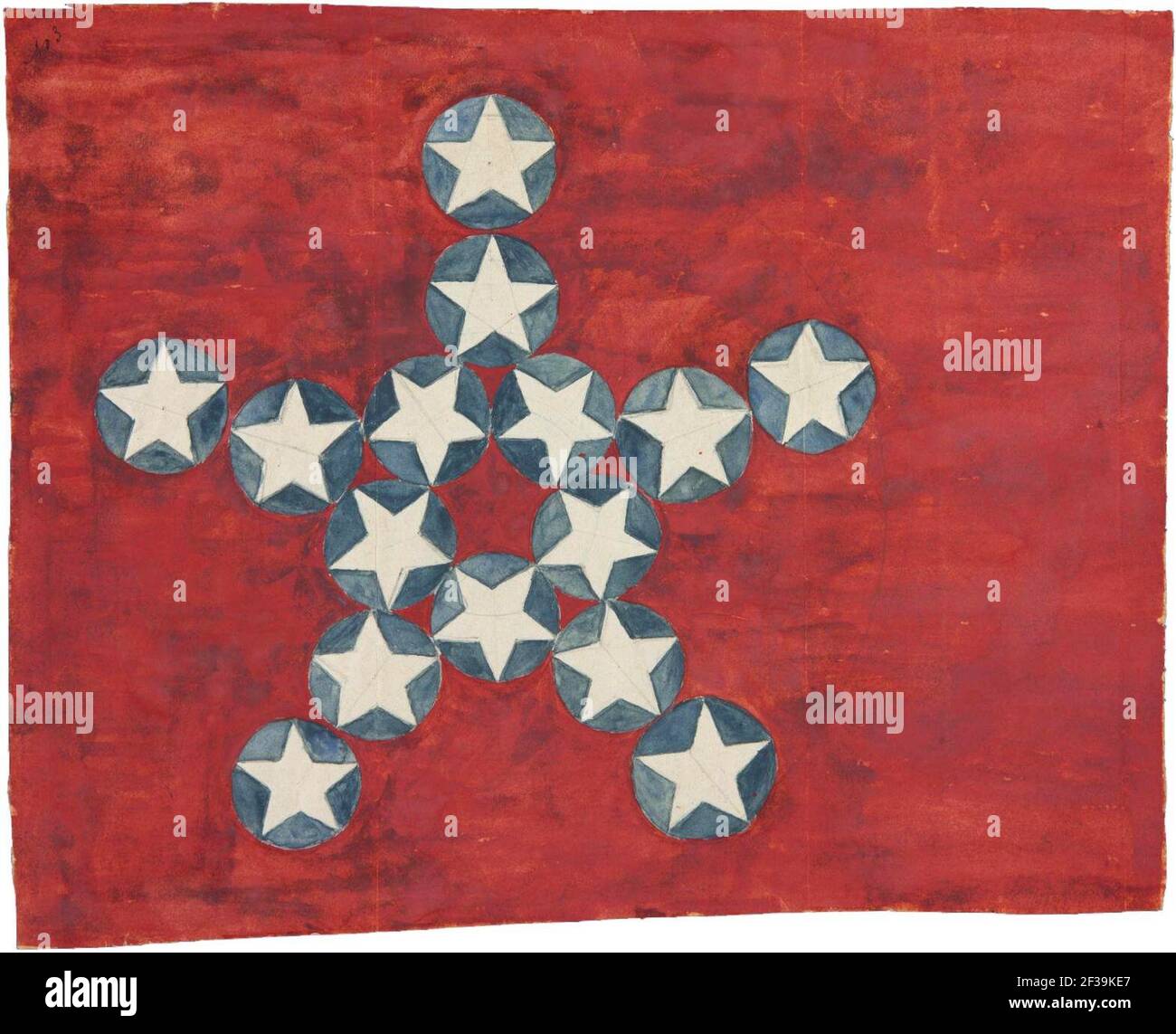 Proposed design for flag for Confederate States of America 1862 Stock ...