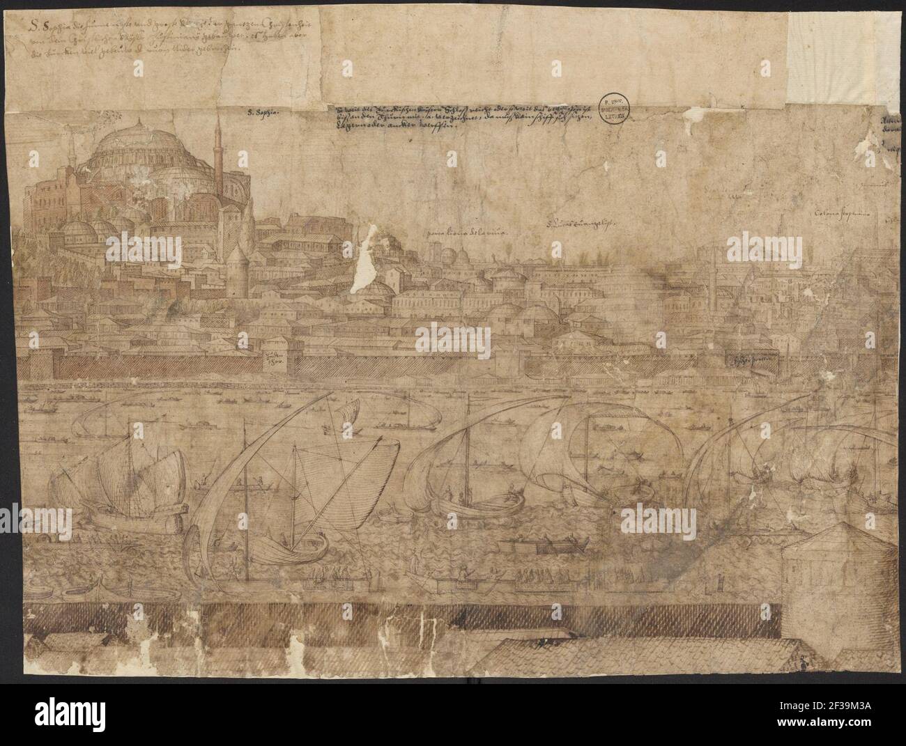 Prospect of Constantinople, Sheet 6, Melchior Lorck, 1559 Stock Photo ...