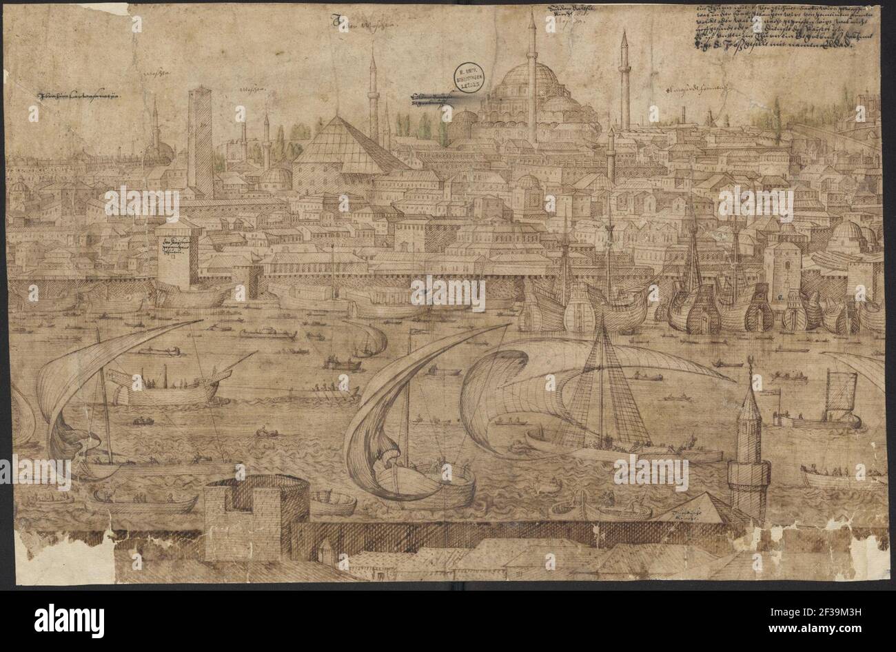 Prospect of Constantinople, Sheet 9, Melchior Lorck, 1559 Stock Photo ...