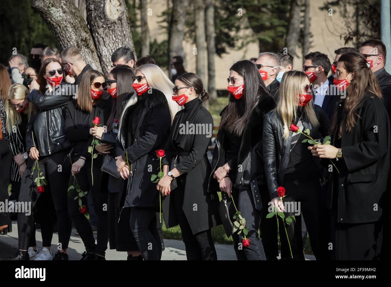 Funeral of Zlatko Saracevic at the Mirogoj Cemetery in Zagreb. Zlatko ...