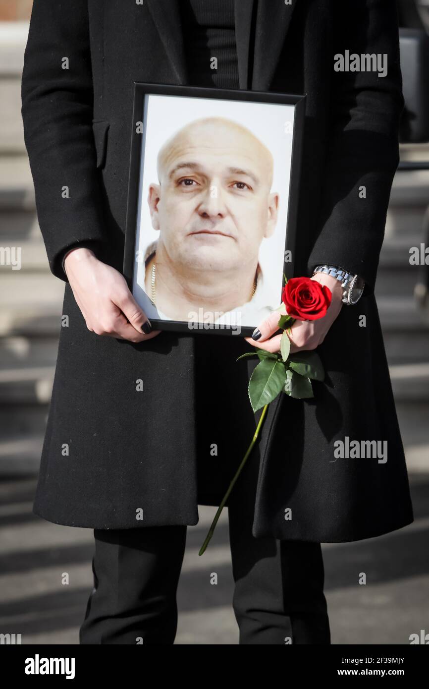 Funeral of Zlatko Saracevic at the Mirogoj Cemetery in Zagreb. Zlatko ...