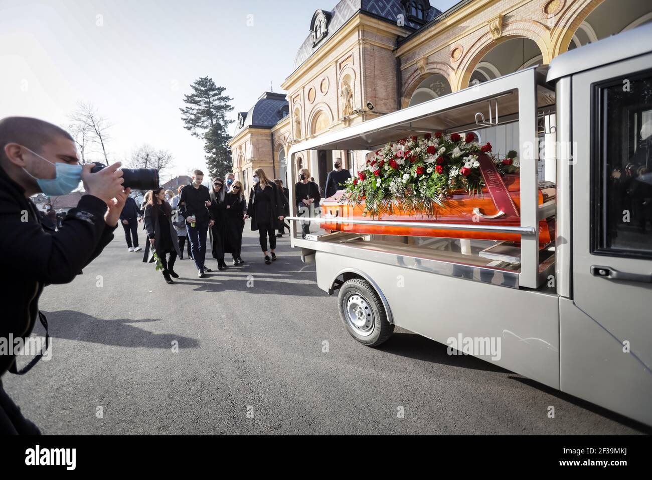 Funeral of Zlatko Saracevic at the Mirogoj Cemetery in Zagreb. Zlatko ...