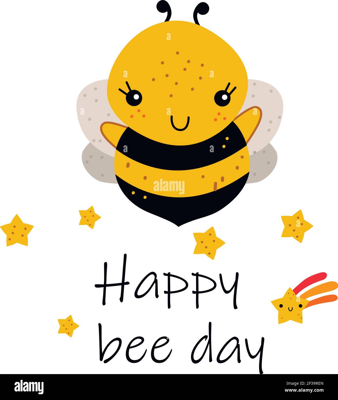Simple card honey Bee Stock Vector Image & Art - Alamy