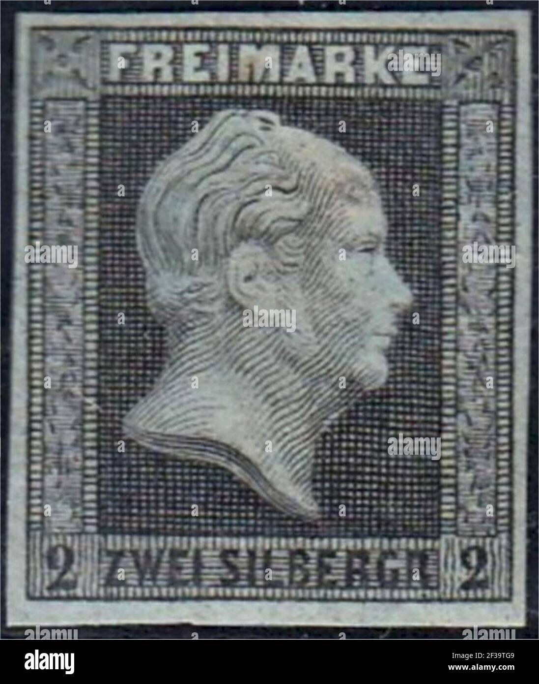 Prussia 1850 stamp Mi 3 Stock Photo - Alamy