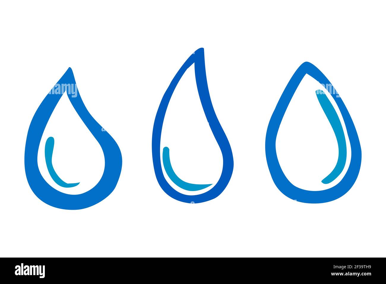 Water Drop or Dew, Simple Vector Hand Draw Sketch, Isolated on white ...