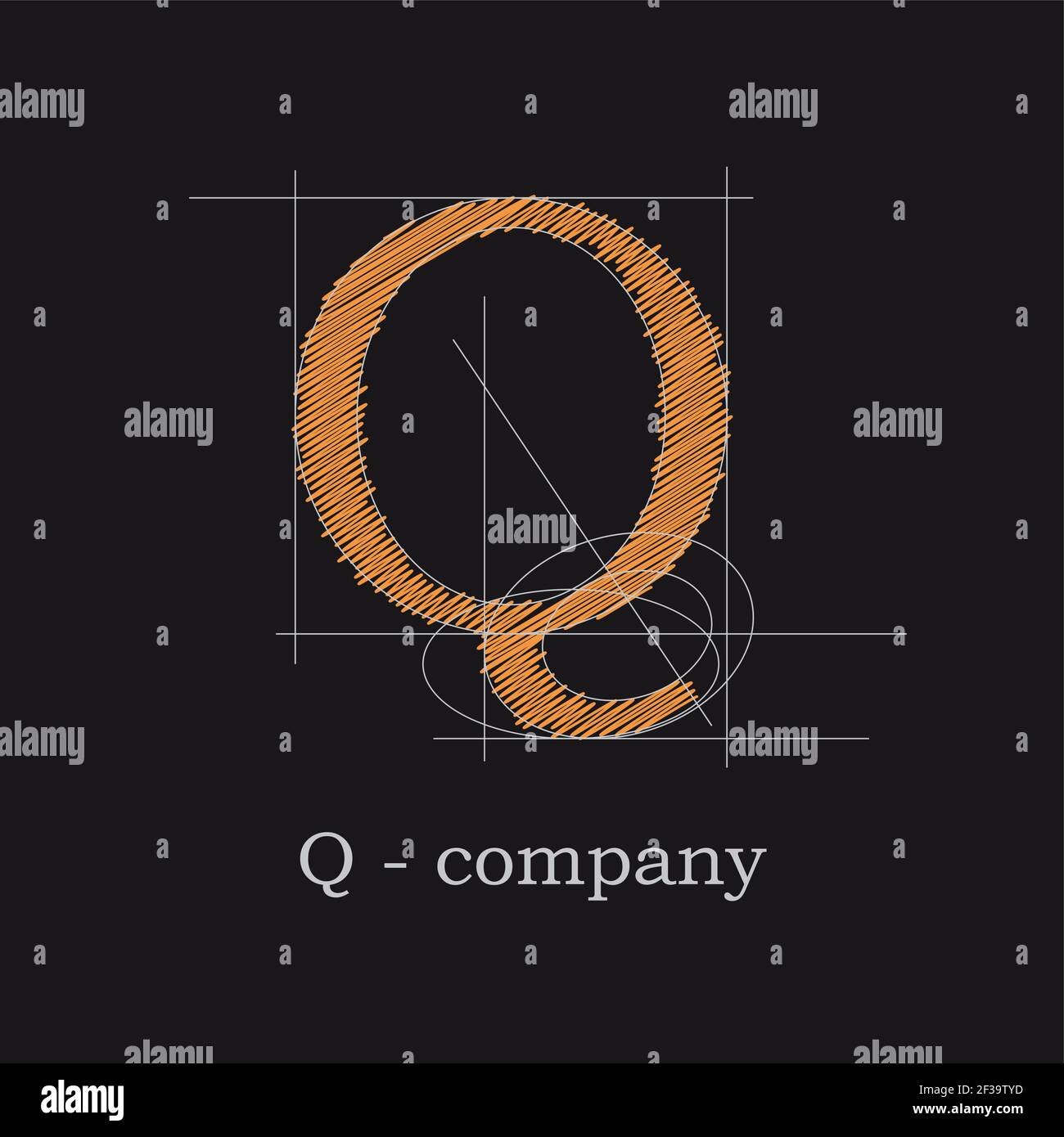 Vector logo design letter Q Stock Vector Image & Art - Alamy