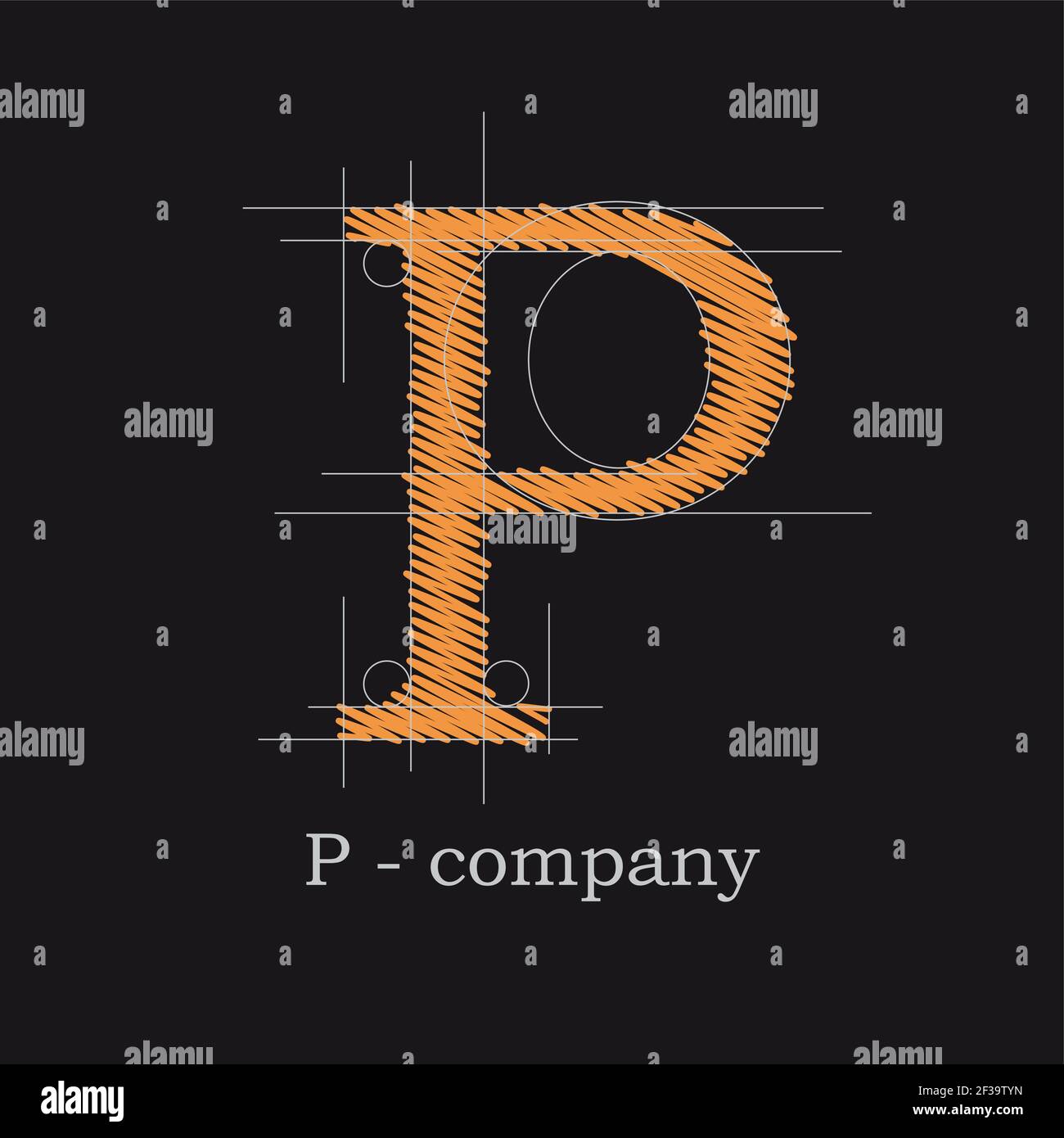 Vector logo design letter P Stock Vector Image & Art - Alamy