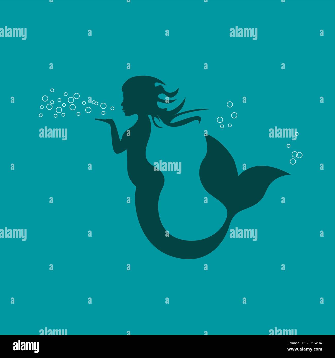 Mermaid logo vector vectors hi-res stock photography and images - Alamy