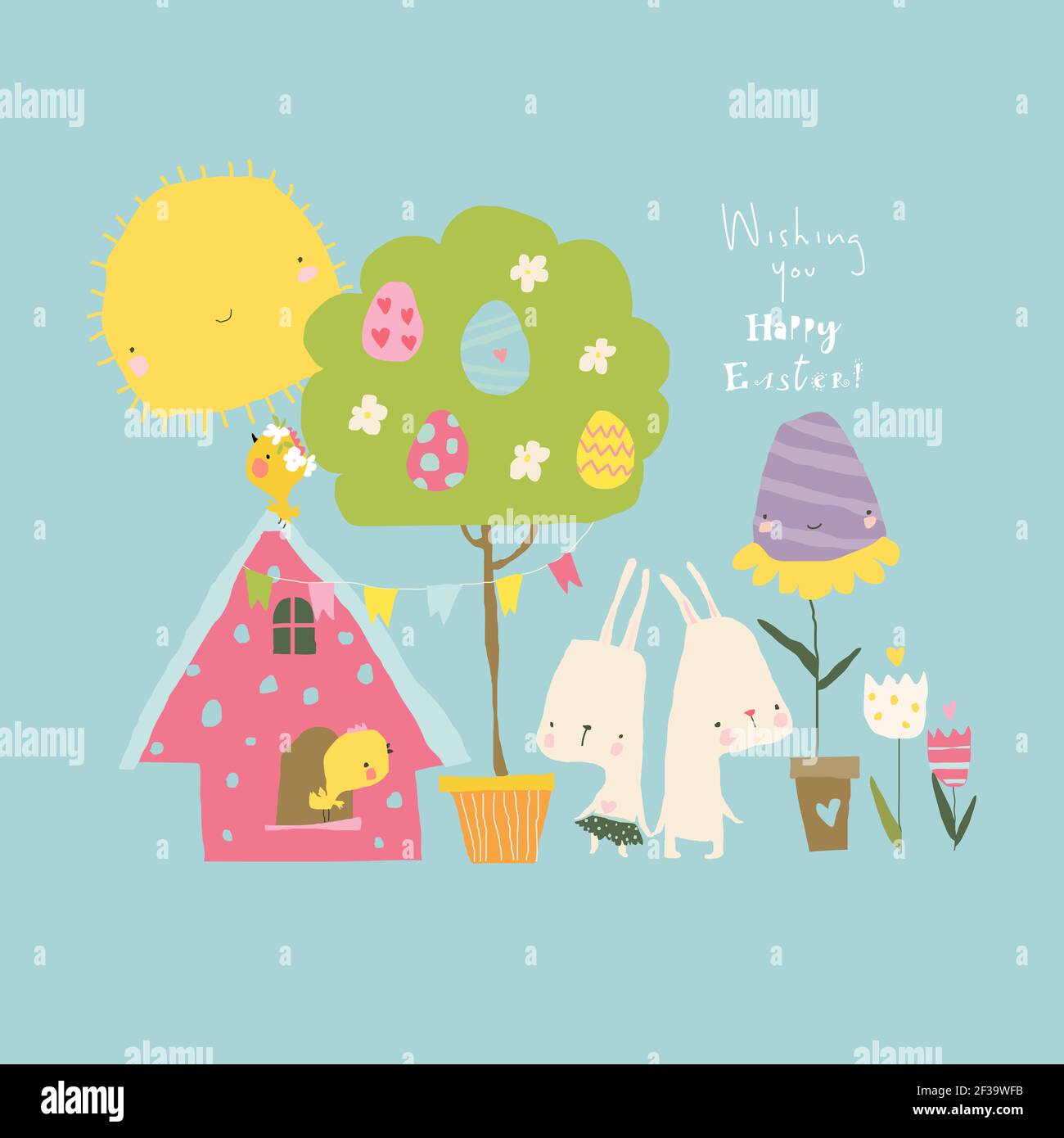 Rabbit house Stock Vector Images - Alamy