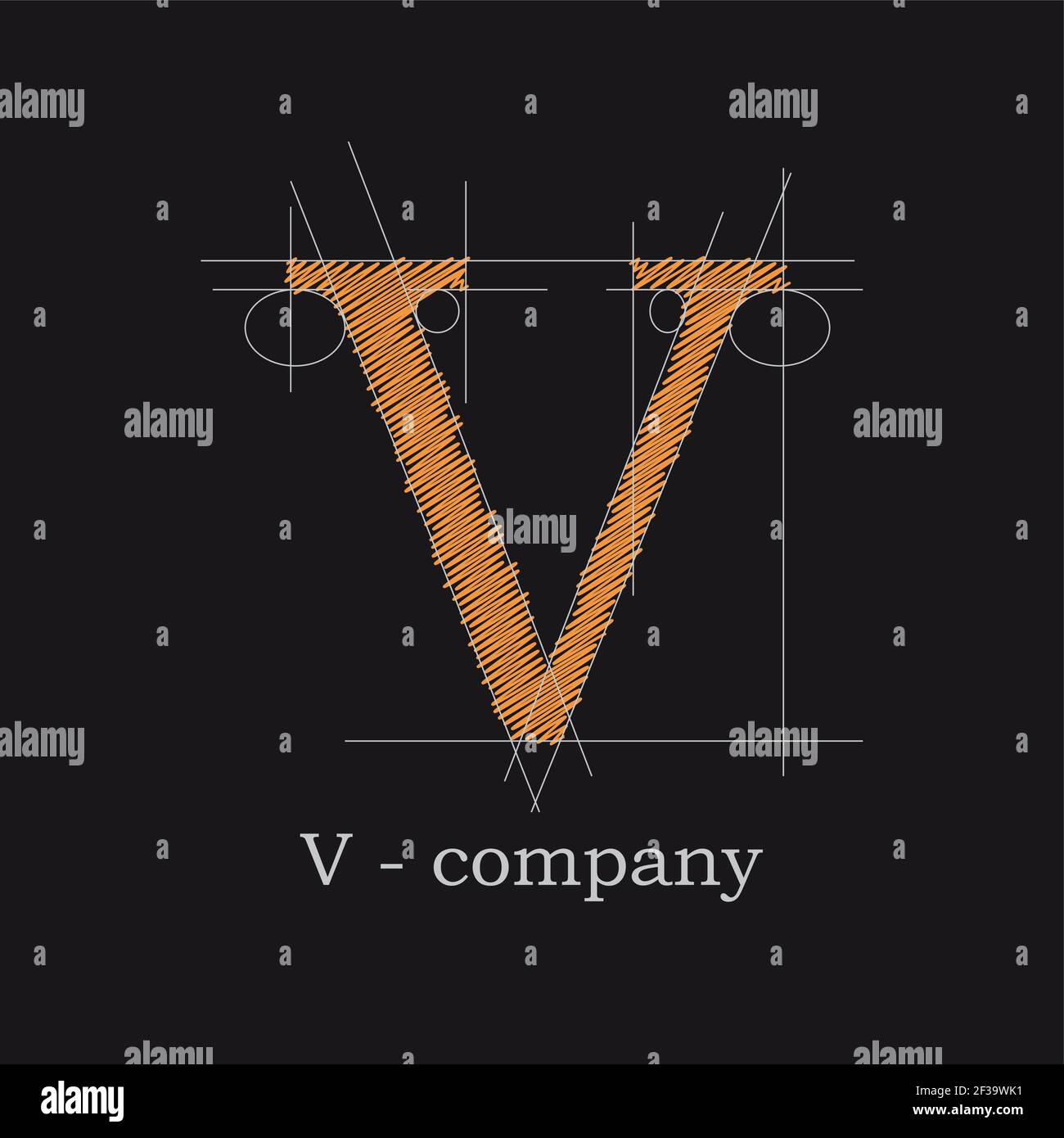 Vector logo design letter V Stock Vector Image & Art - Alamy