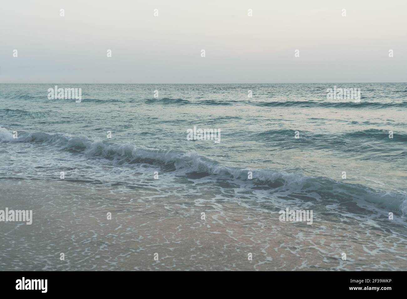 Film vintage fade tone of ocean sea wave beach summer background ...