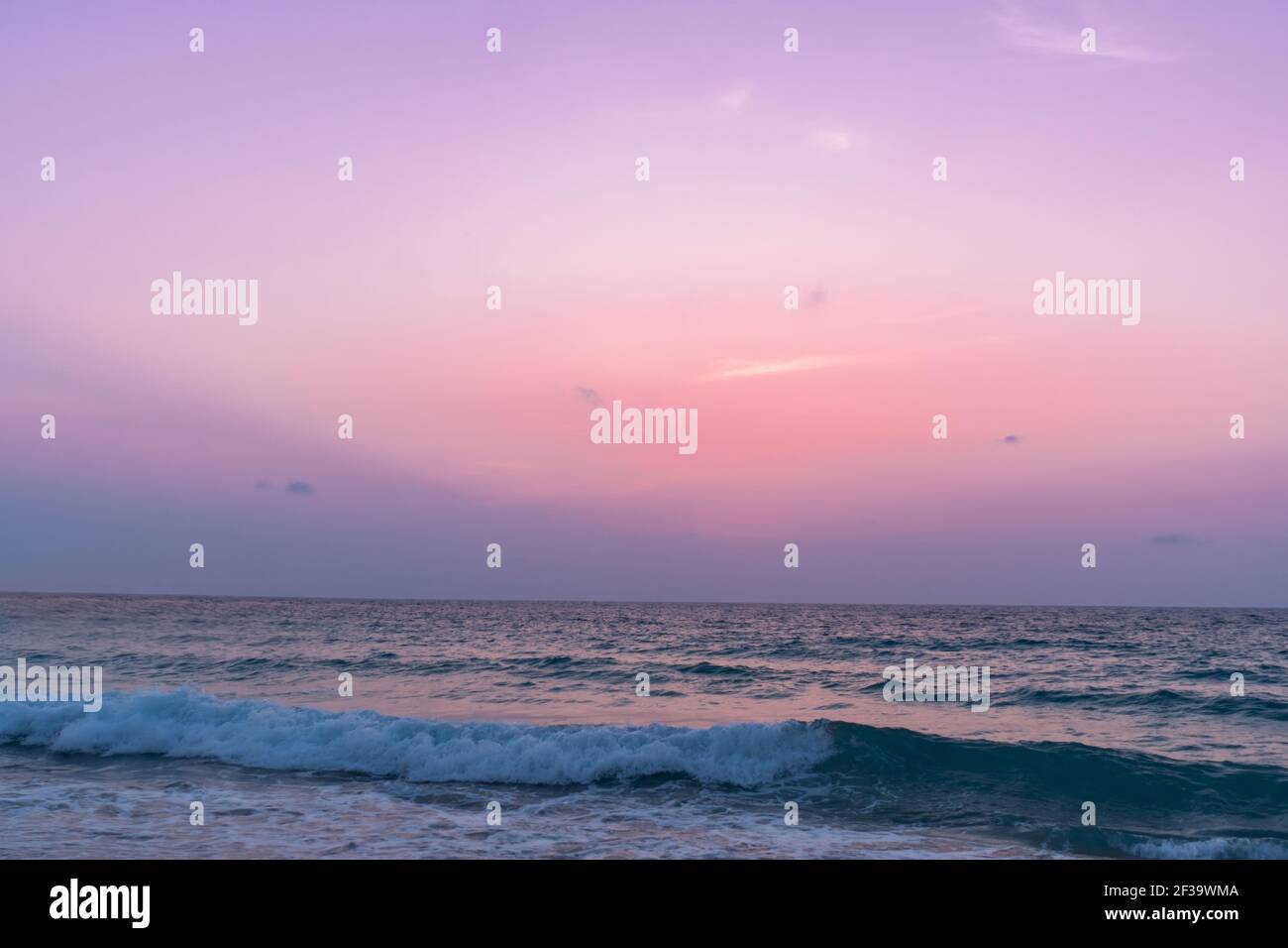 Colorful vibrant ocean sea wave beach summer background landscape on ...
