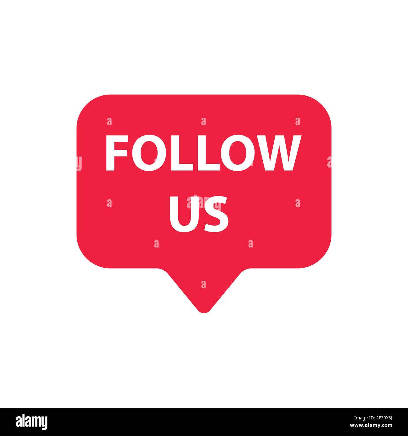 Follow us speech bubble vector for graphic design, logo, web site ...