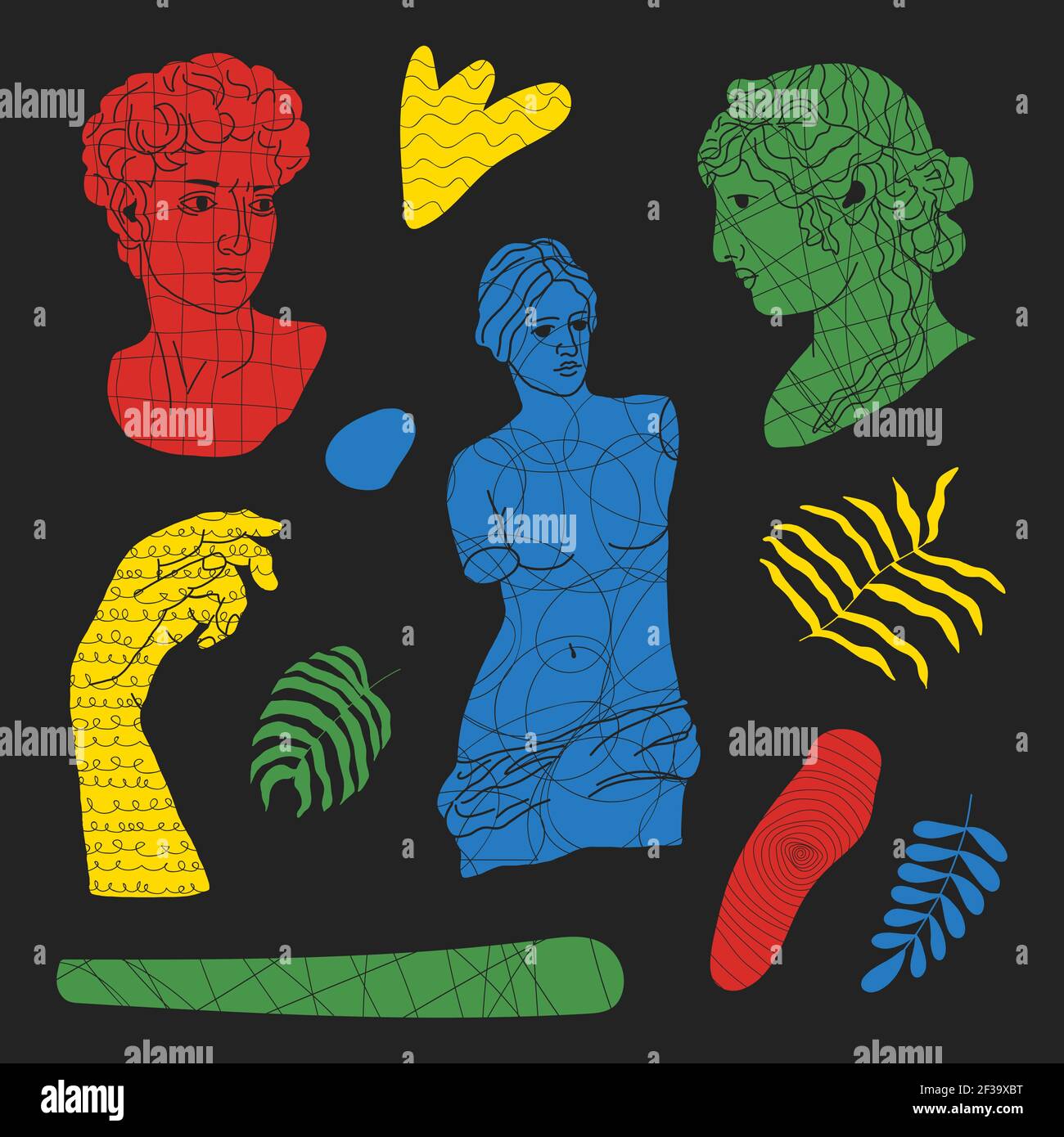 Cartoon character statues Stock Vector Images - Alamy