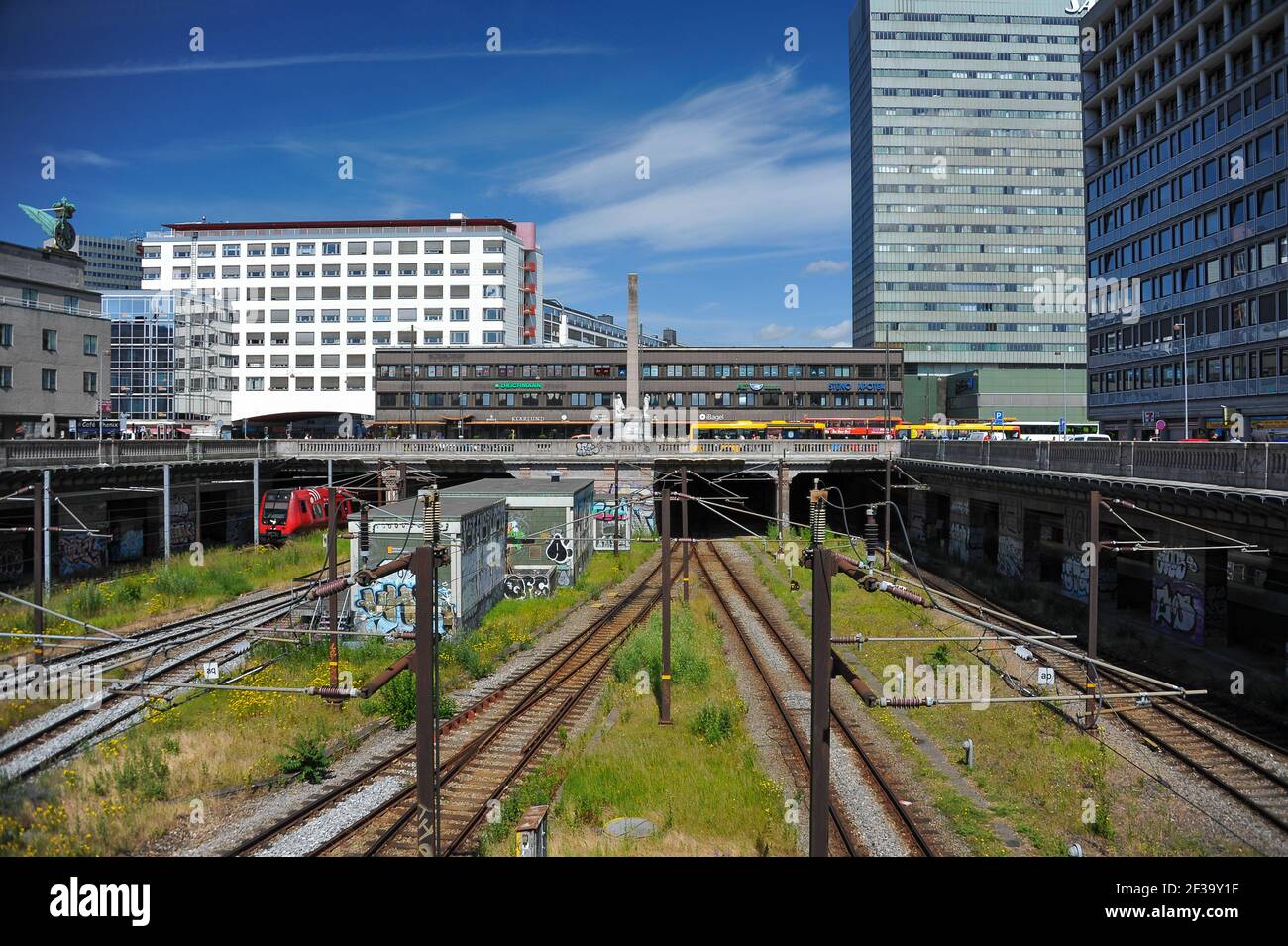 City centre views to Vesterbrogade, Vesterbro district, Copenhagen ...