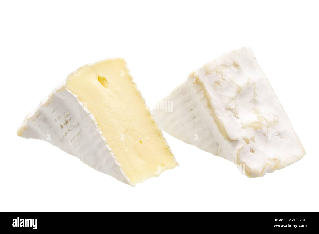Camembert or brie cheese isolated on white background. Soft cheese ...