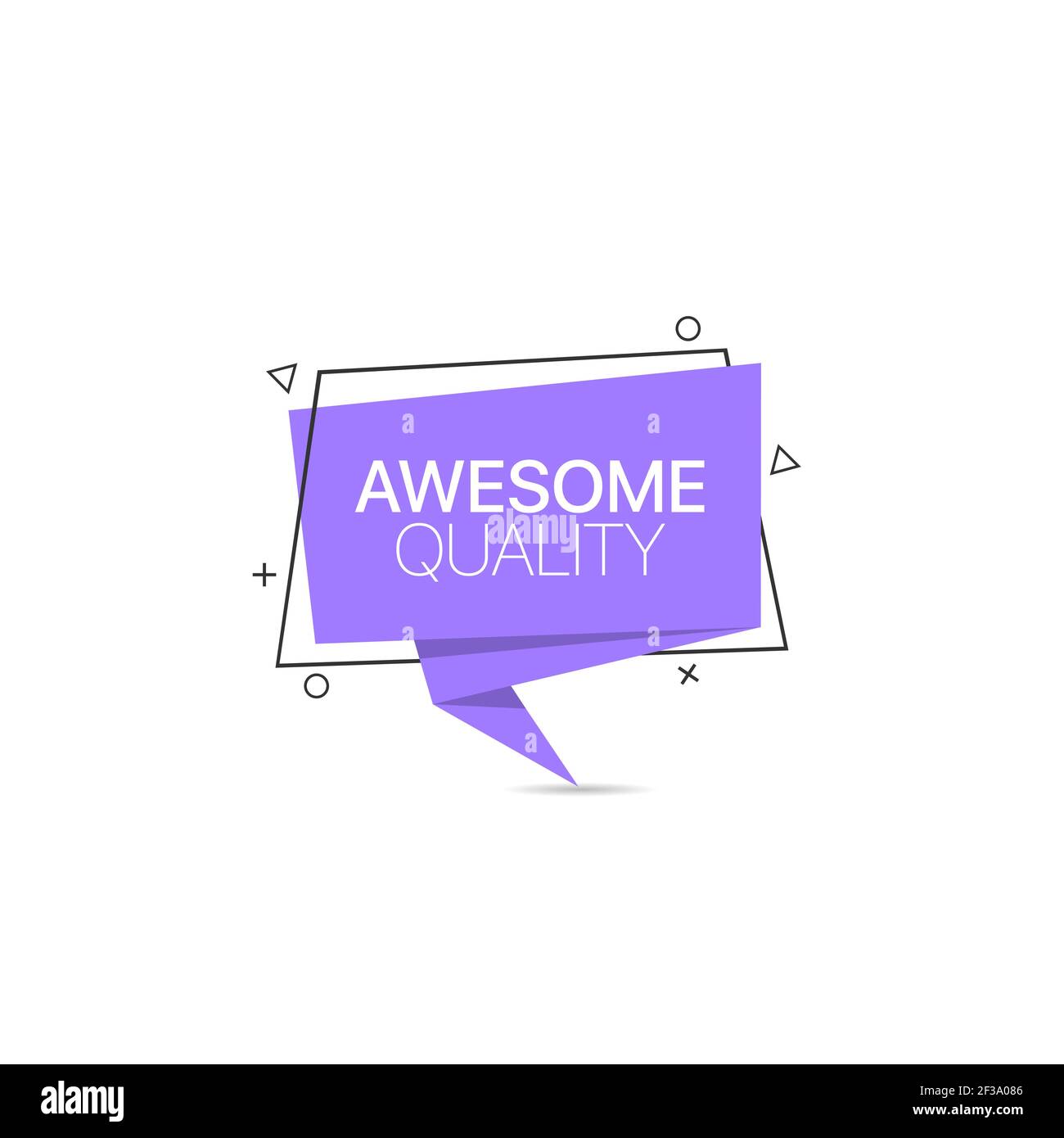 Awesome quality trendy paper label. Promo banner design template.Vector ...