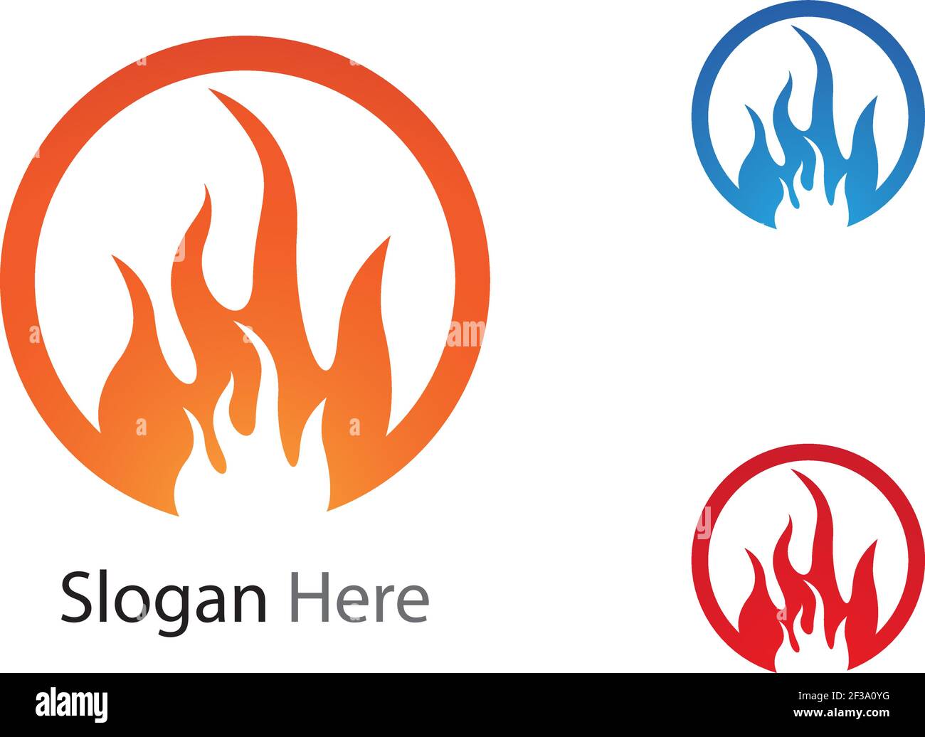 Fire flame logo template vector icon Oil, gas and energy logo concept ...