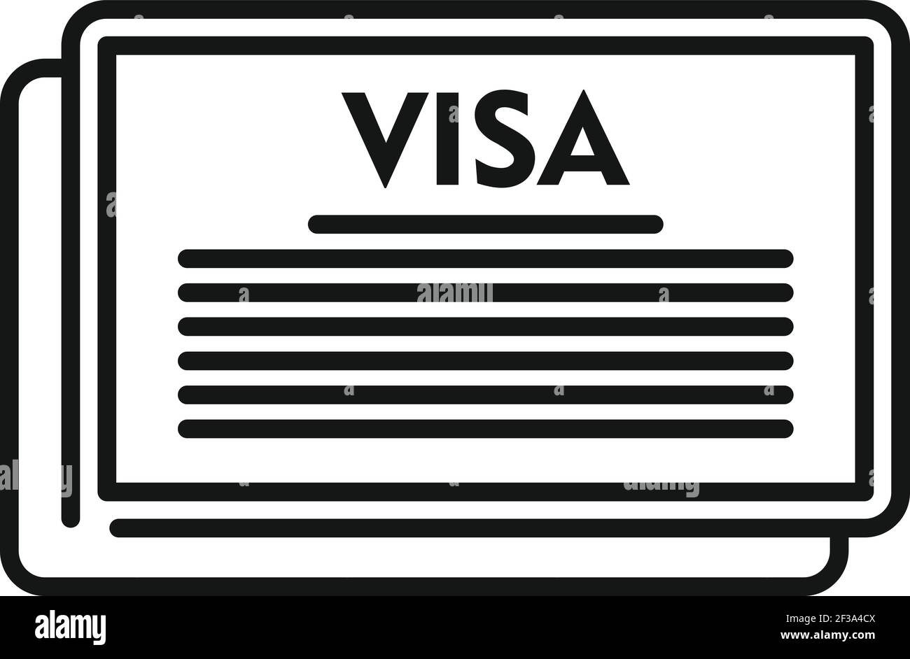 Travel visa icon, outline style Stock Vector Image & Art - Alamy