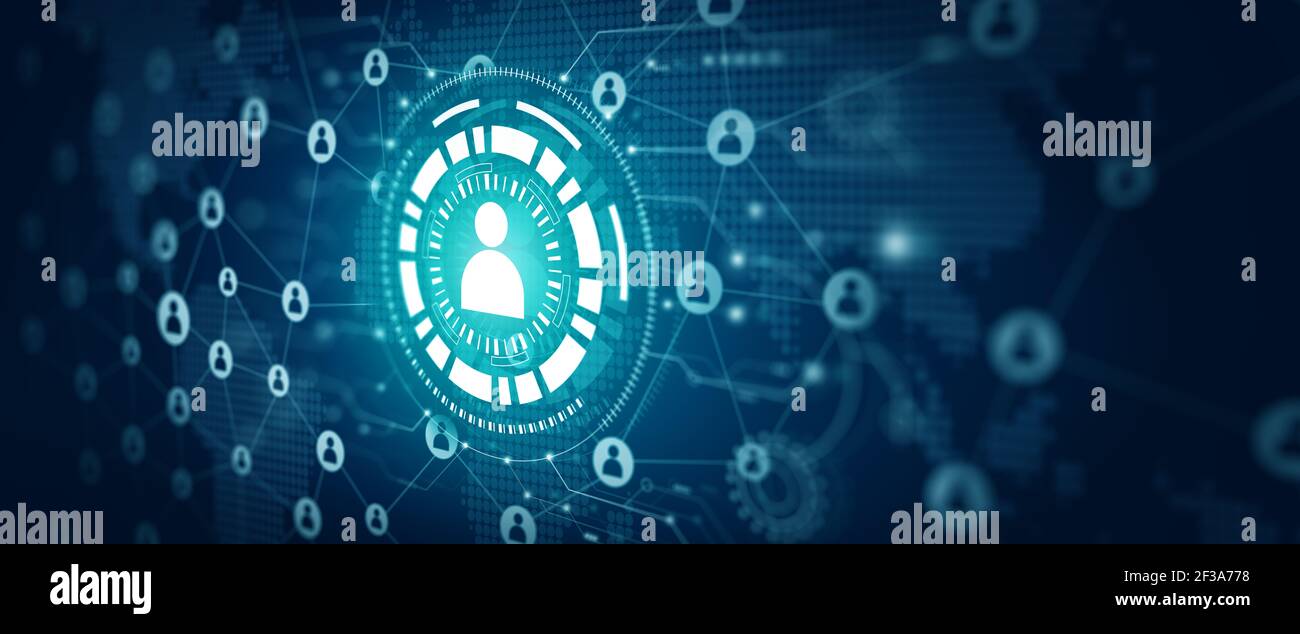 Illustration of Virtual screen of Human Resources - HR - Management. HR ...