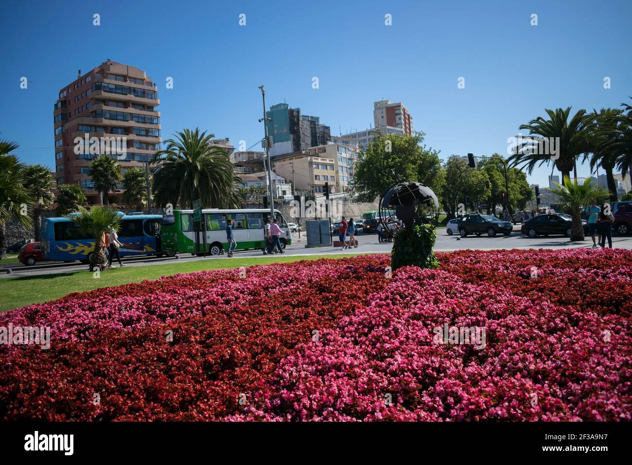 VINA DEL MAR, CHILE - Jul 04, 2019: Views of the city of Vina del Mar ...