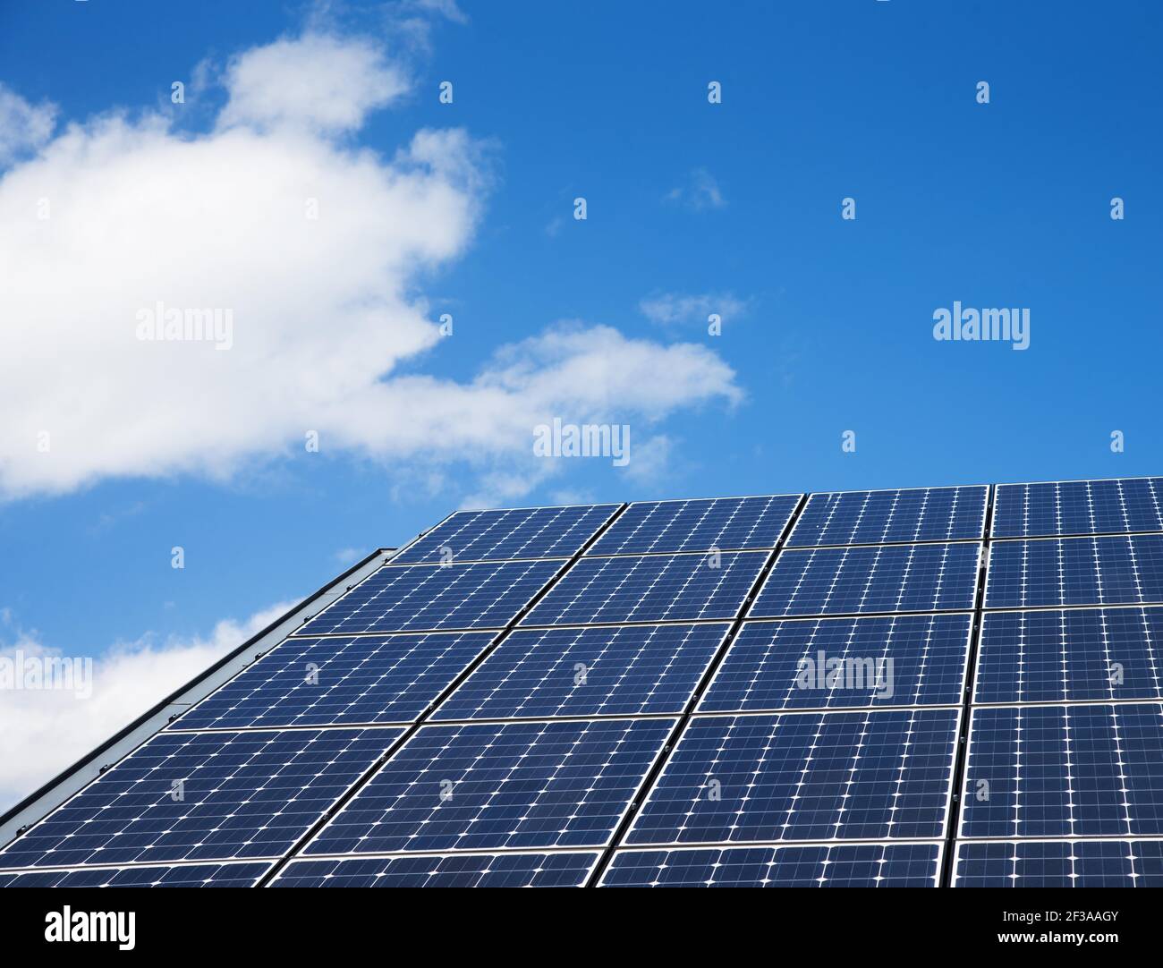 Solar cells on the roof of a residential building Stock Photo - Alamy
