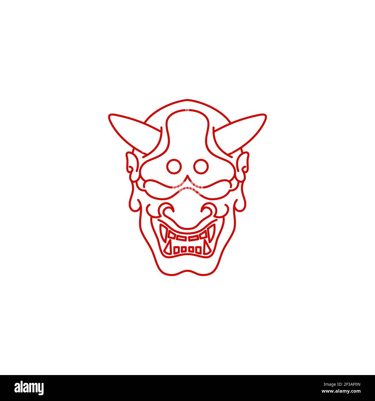 Japanese Demon Mask Drawings