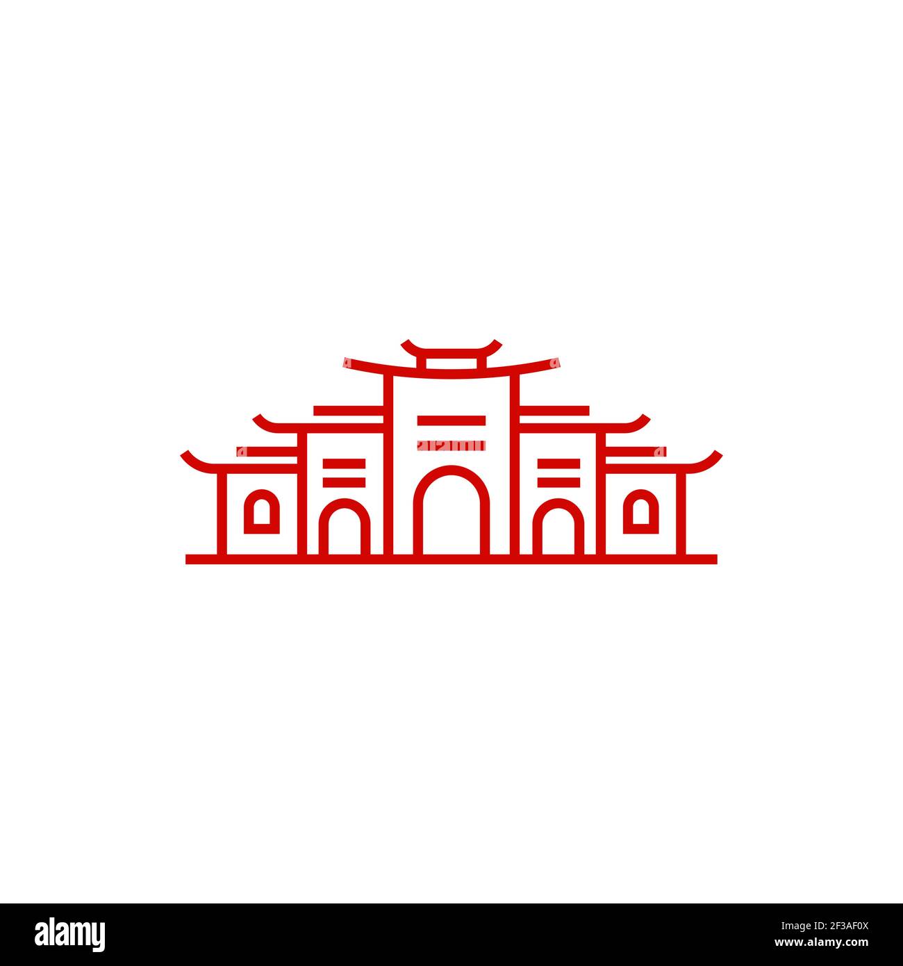 Vintage Retro Temple Logo Design Illustration Template Stock Vector ...
