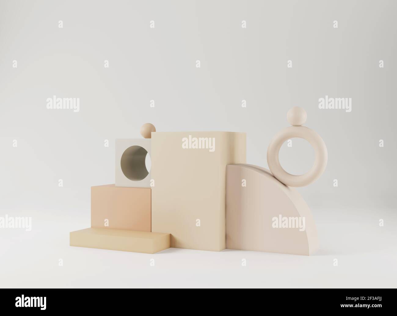 Empty cylinder podium on minimal background. Abstract minimal scene ...