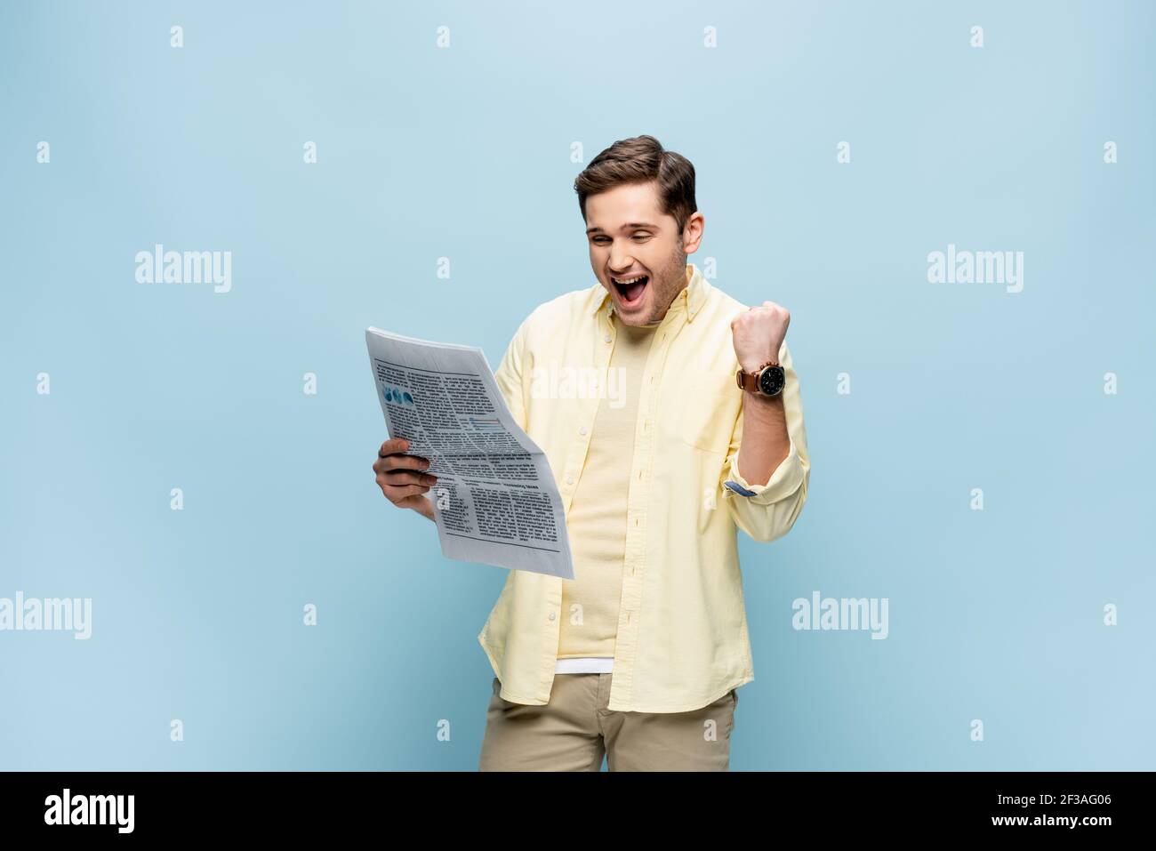 Excited young man in hi-res stock photography and images - Alamy