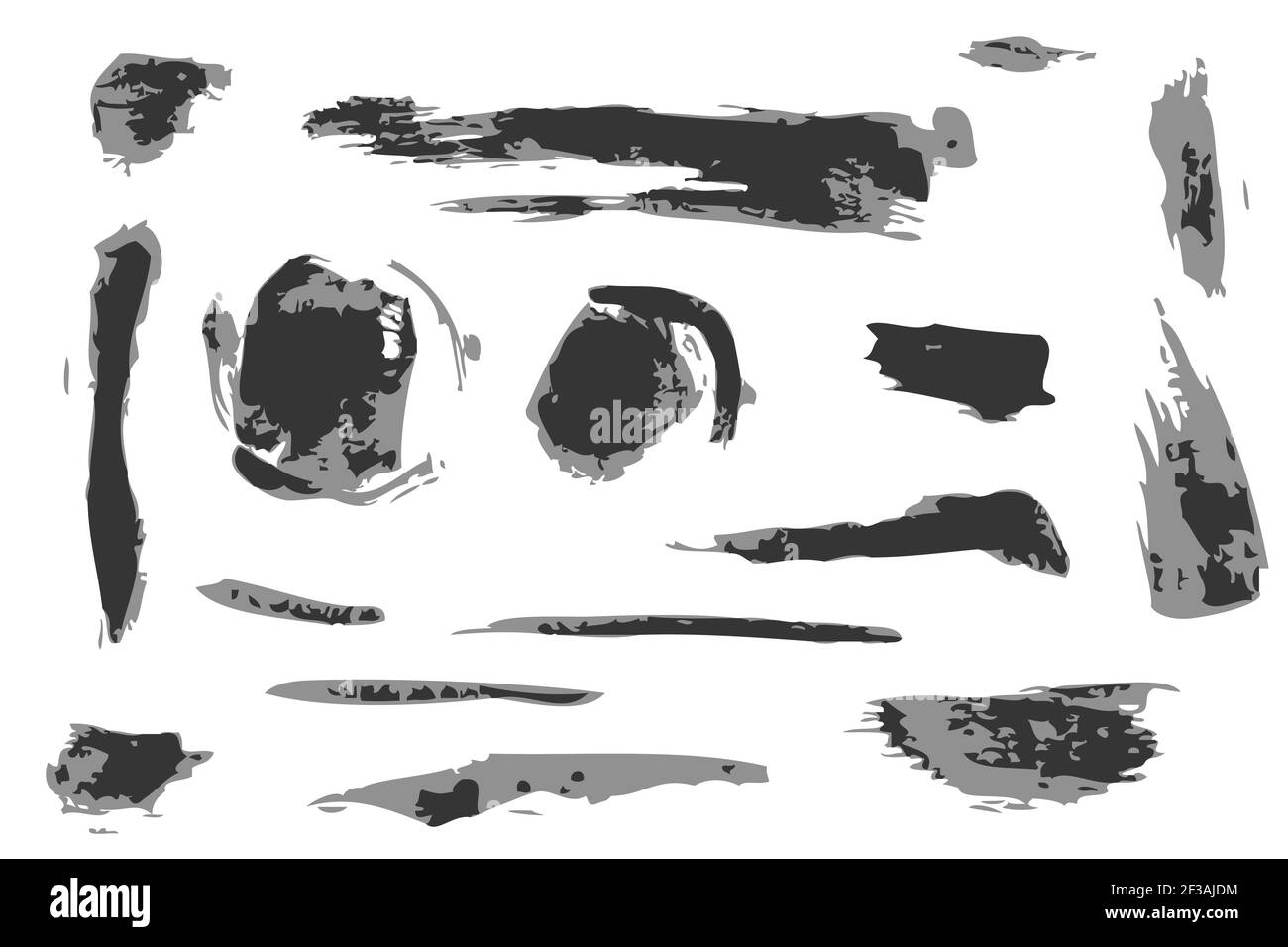 hand draw sketch, various size and shape of splat and splash Stock ...