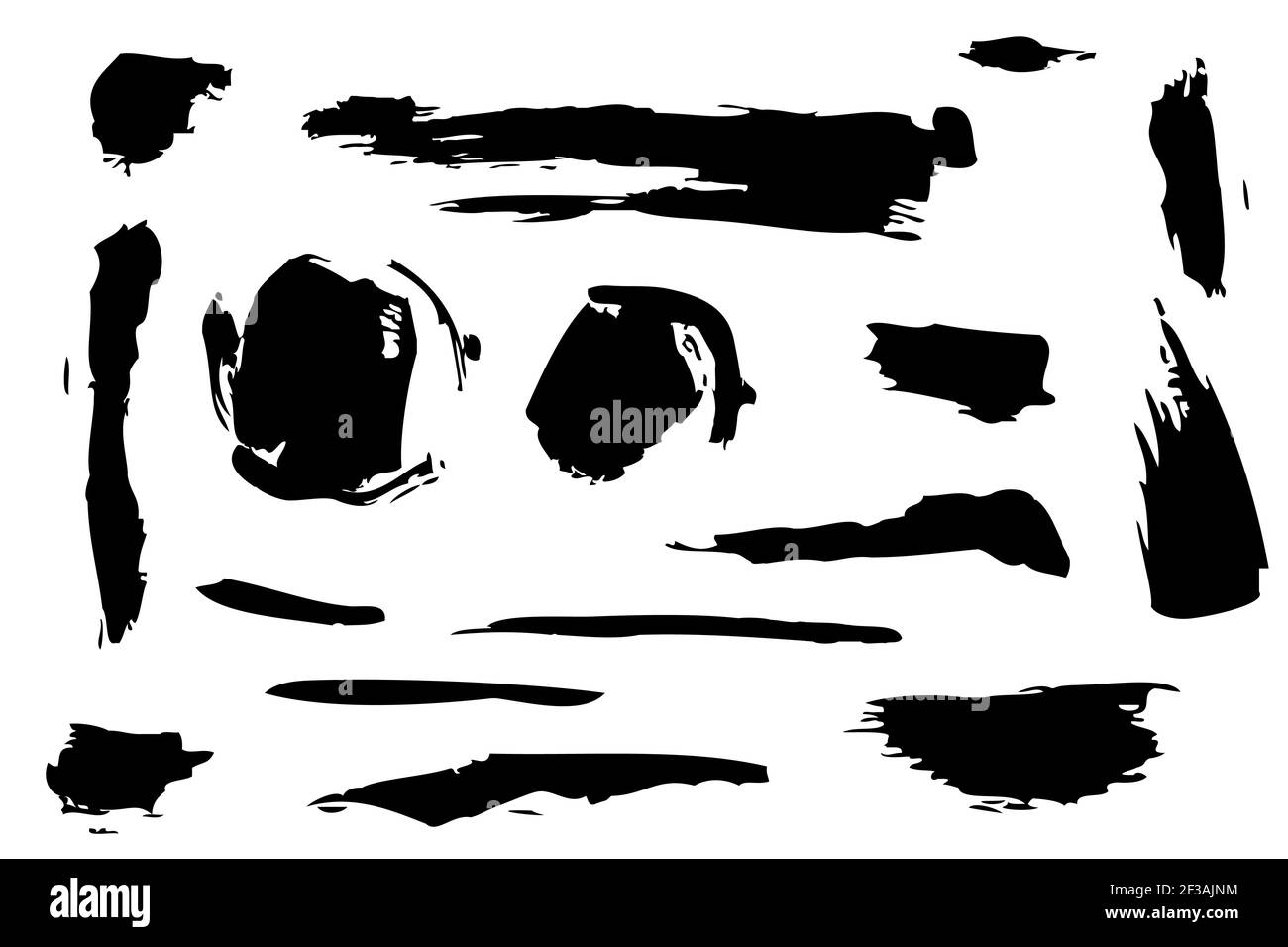 hand draw sketch, various size and shape of splat and splash Stock ...