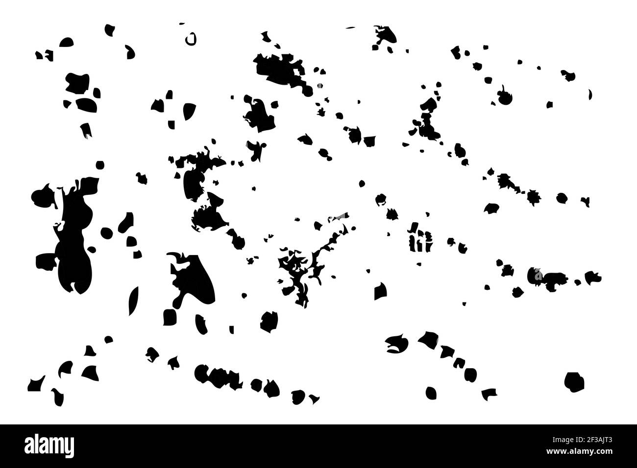 hand draw sketch, various size and shape of splat and splash Stock ...