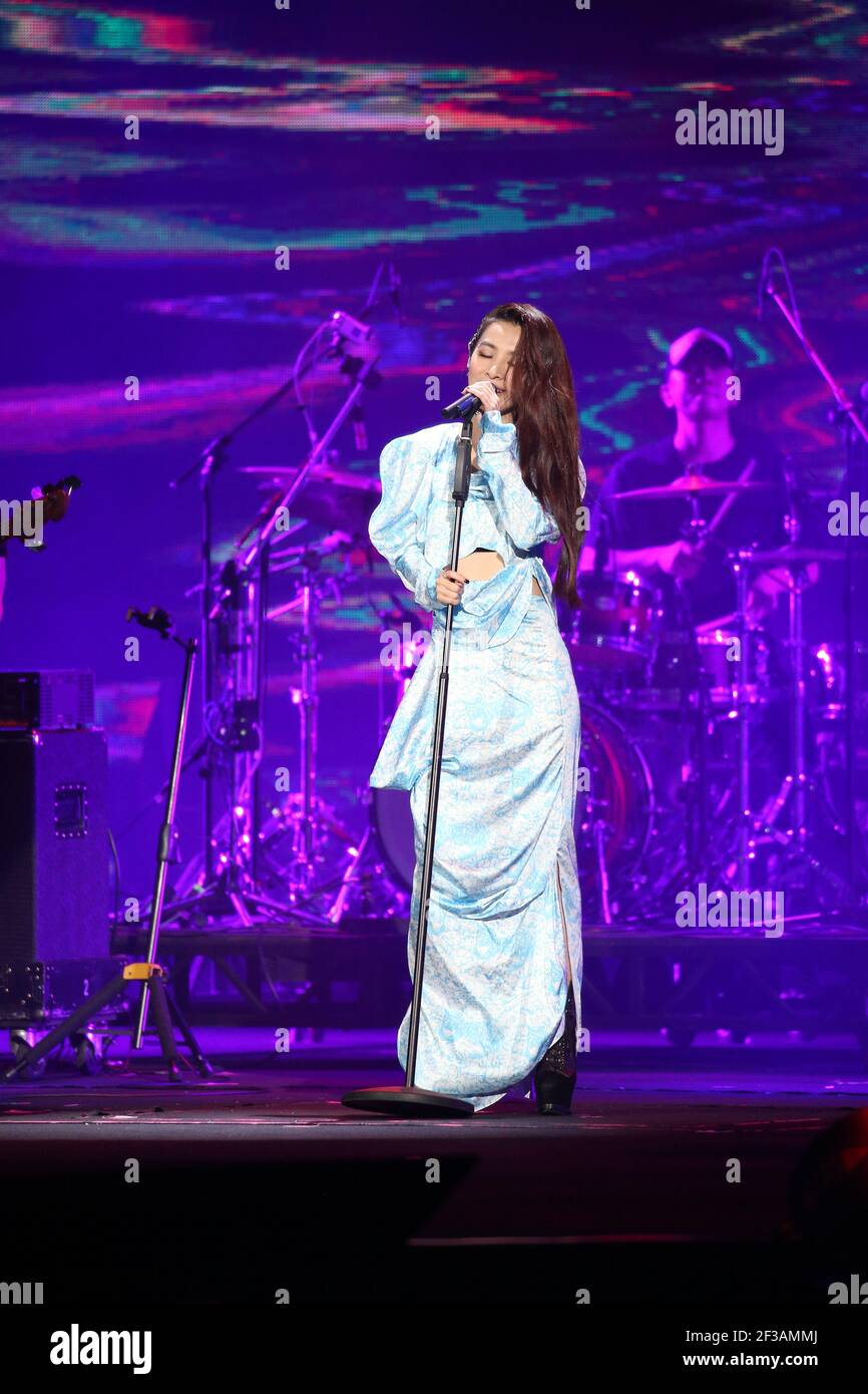 Taiwanese singer and actress Hebe Tien at KKBOX Music Chart Award ...