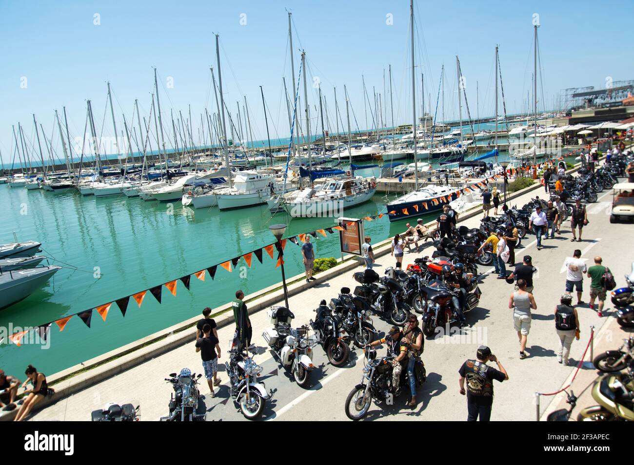 Harly Davidson motorcycle rally, Ostia, Lazio, Italy, Europe Stock ...