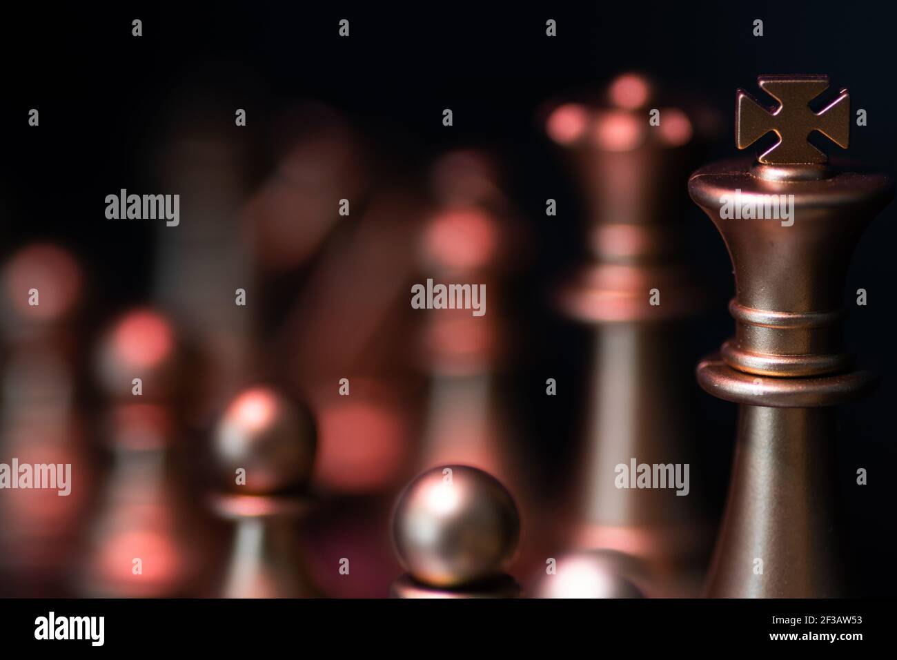 business game competitive strategy with chess board game with blur ...